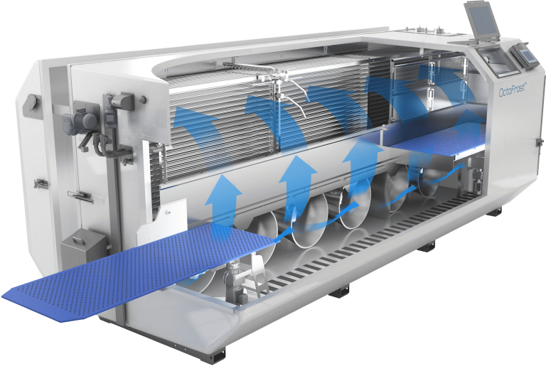 创新型IQF隧道式速冻机 (IQF tunnel freezer) | OctoFrost